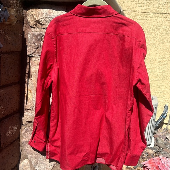 Victor Costa | Tops | Vintage Victor Costa Red Beaded Button Down Shirt ...